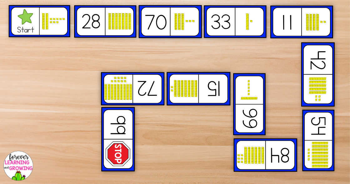 4 Place Value to 99 Games for 1st Grade - Forever Learning and Growing