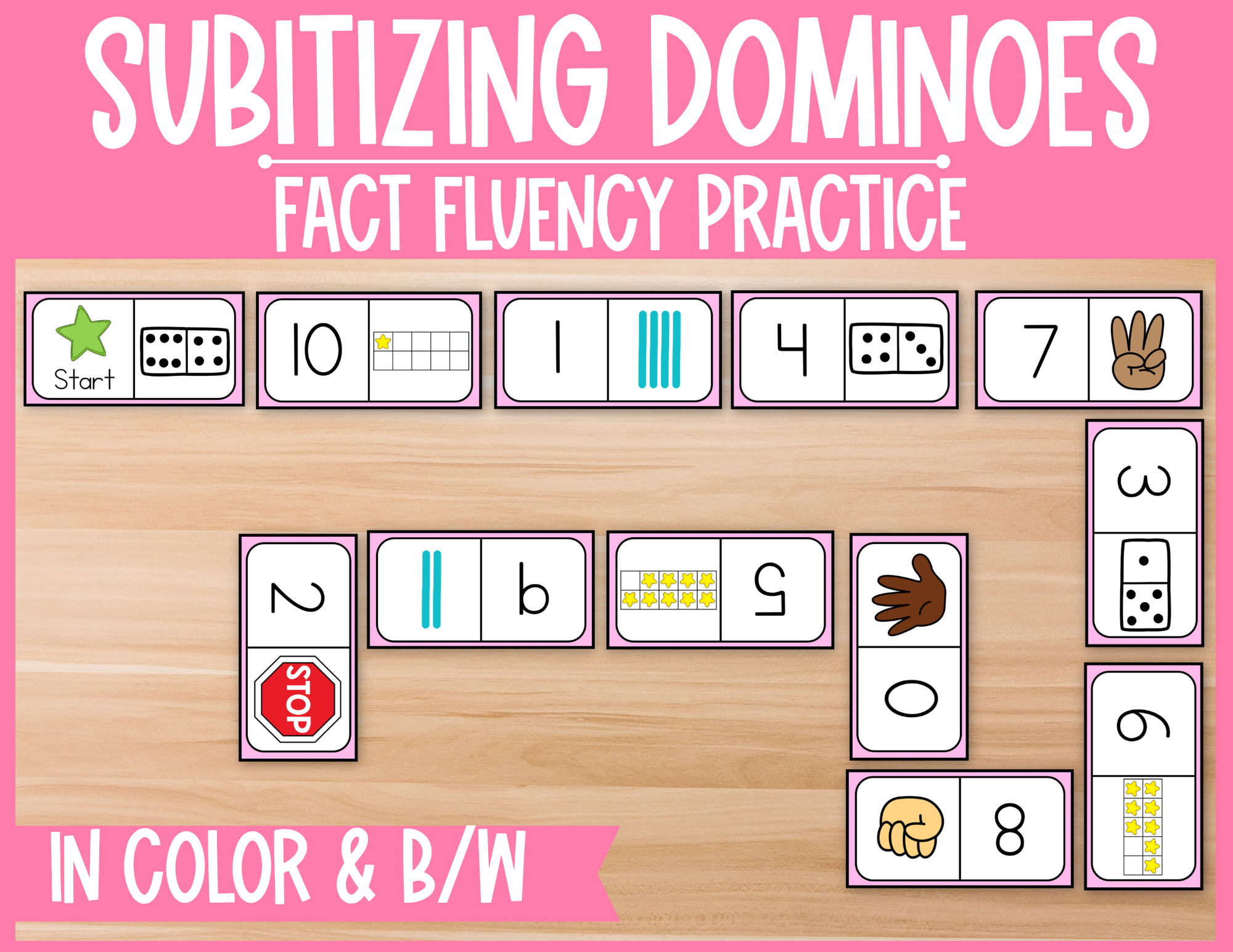 FREE Subitizing Dominoes - Forever Learning and Growing